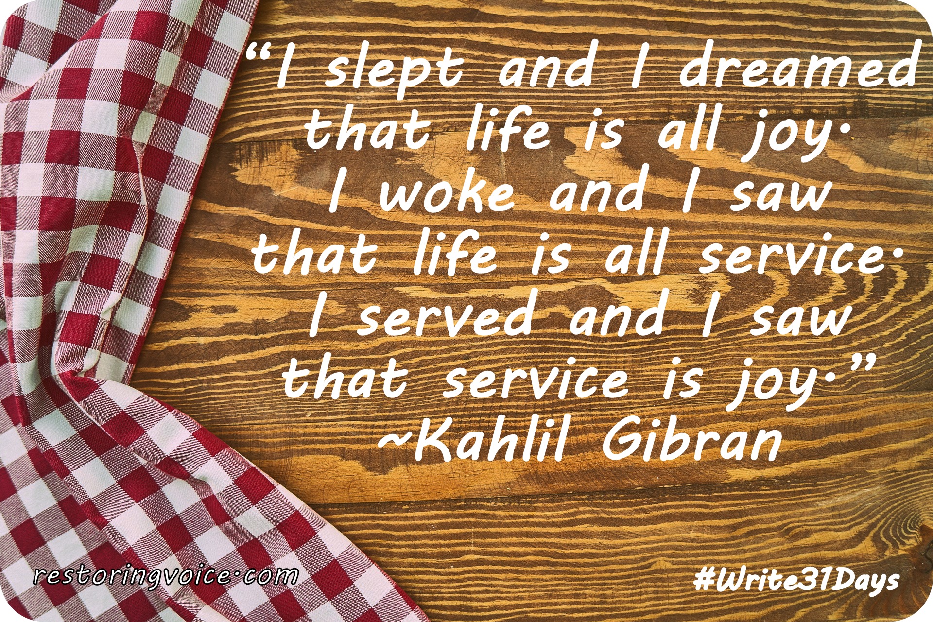 Growing service {#Write31Days} – Restoring Voice