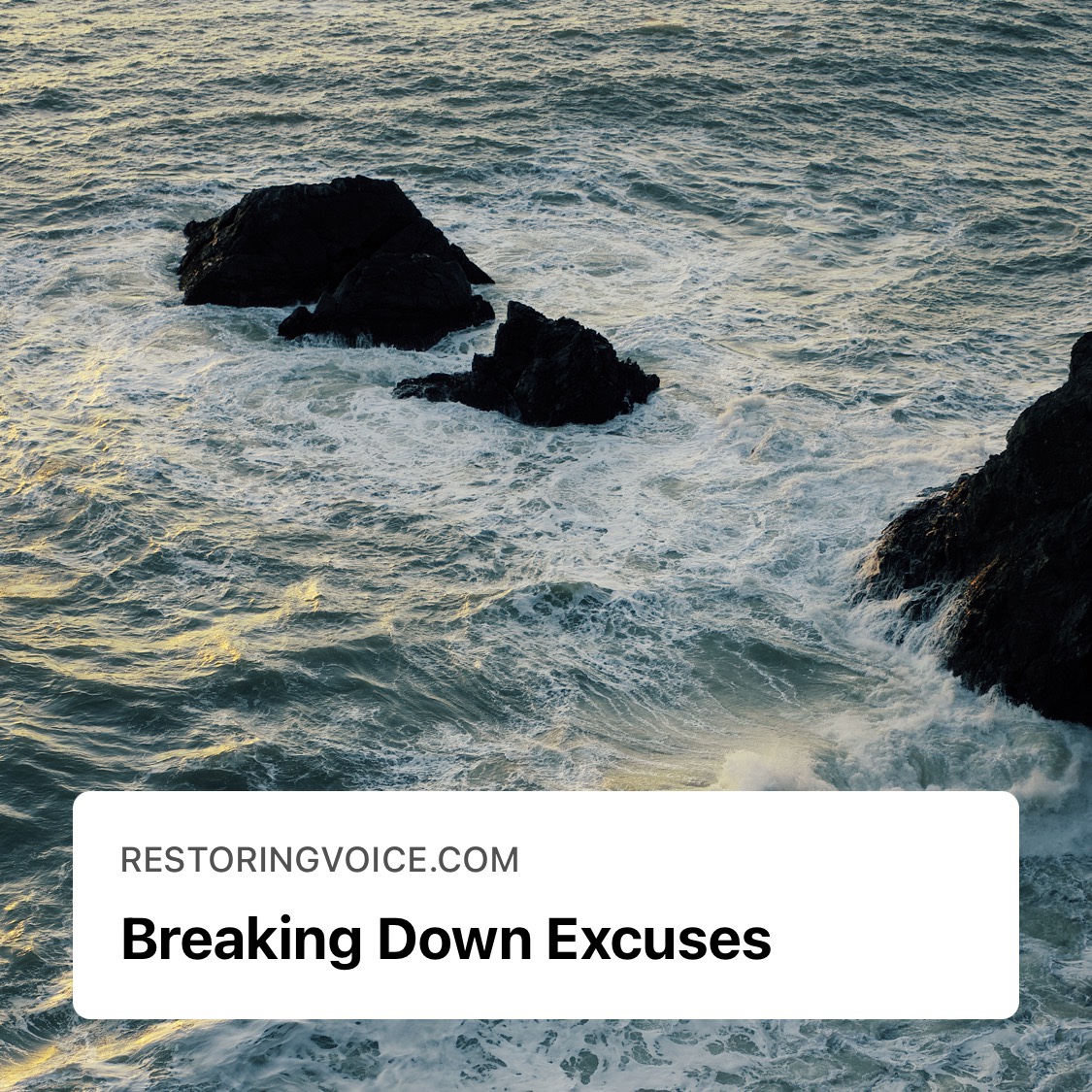 Breaking Down Excuses – Restoring Voice